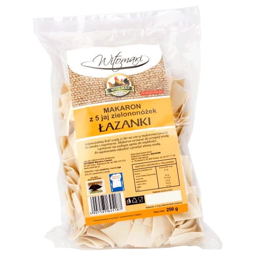Makaron z 5 jaj zielononóżki Łazanki 250g | Sklep internetowy Rarytasy ...